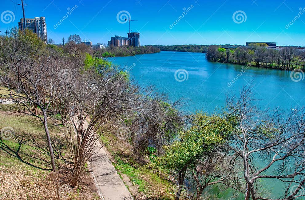 Streets and River of Austin, Texas Stock Photo - Image of tower ...