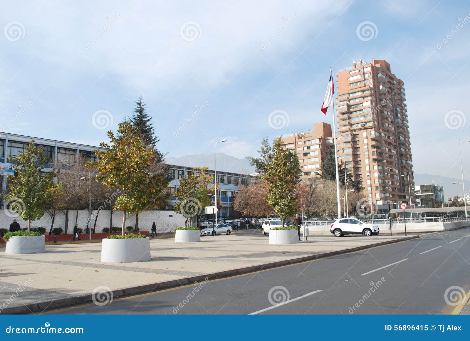 Streets in Santiago, Chile stock image. Image of walking - 56896415