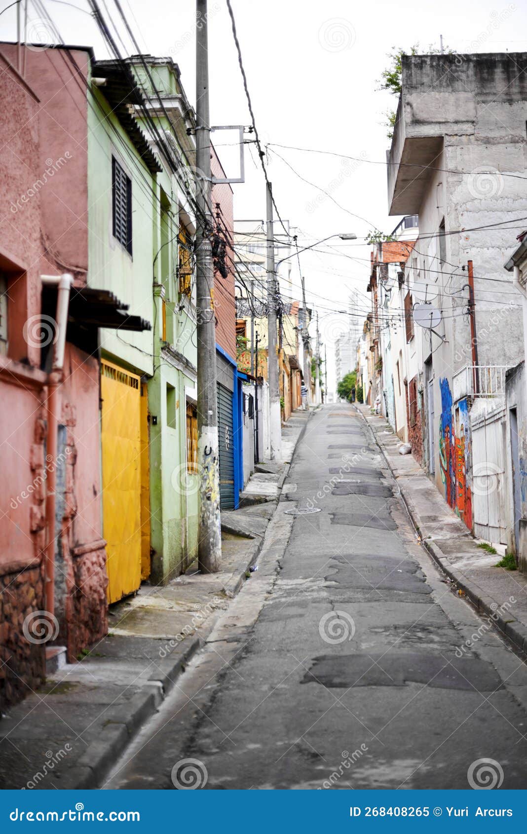 Streets of Sao Paulo. Housing in the Streets of Brazil. Stock Image ...