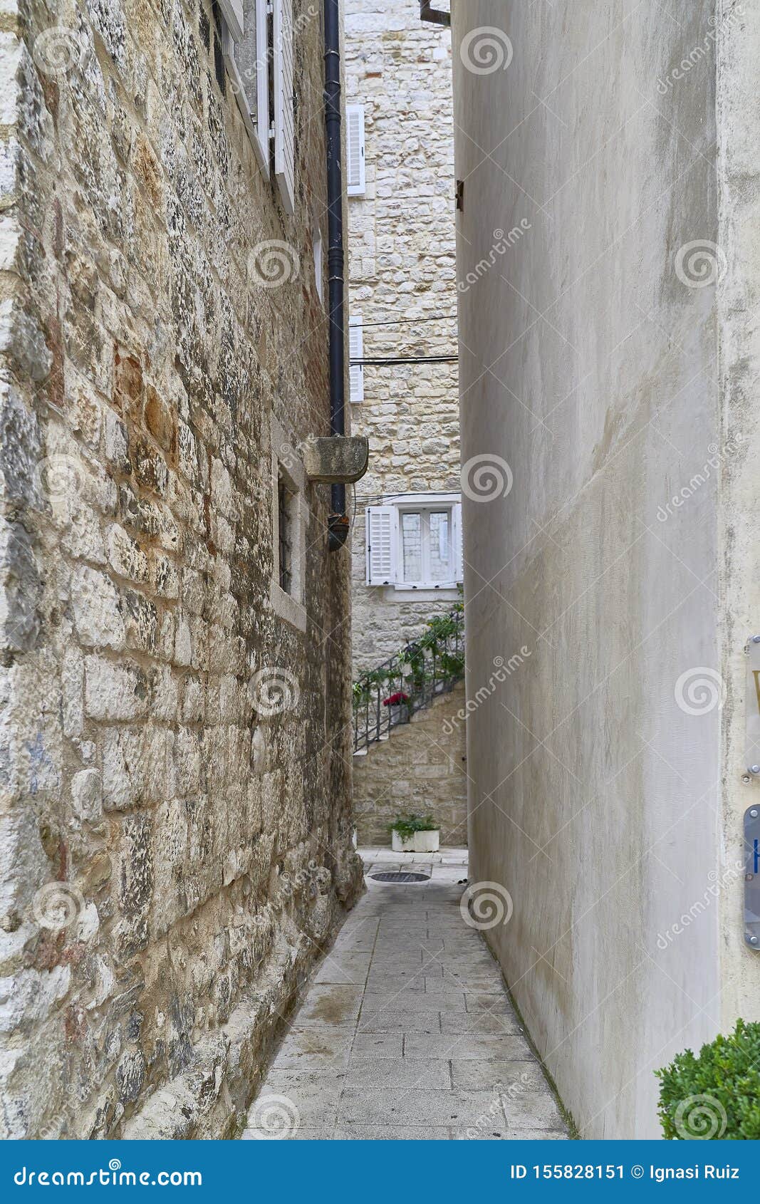 Streets of Split City. Croatia Stock Image - Image of morning, heritage ...