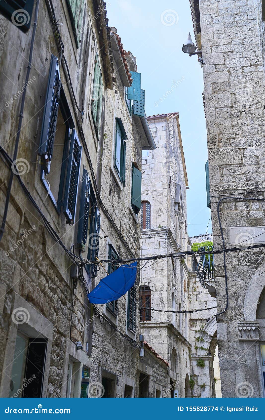 Streets of Split City. Croatia Stock Photo - Image of facade ...