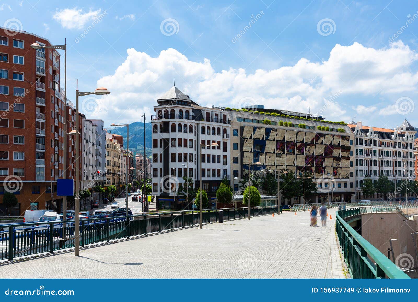 Streets View of Bilbao in Summer. Basque Country, Bilbao Stock Image ...