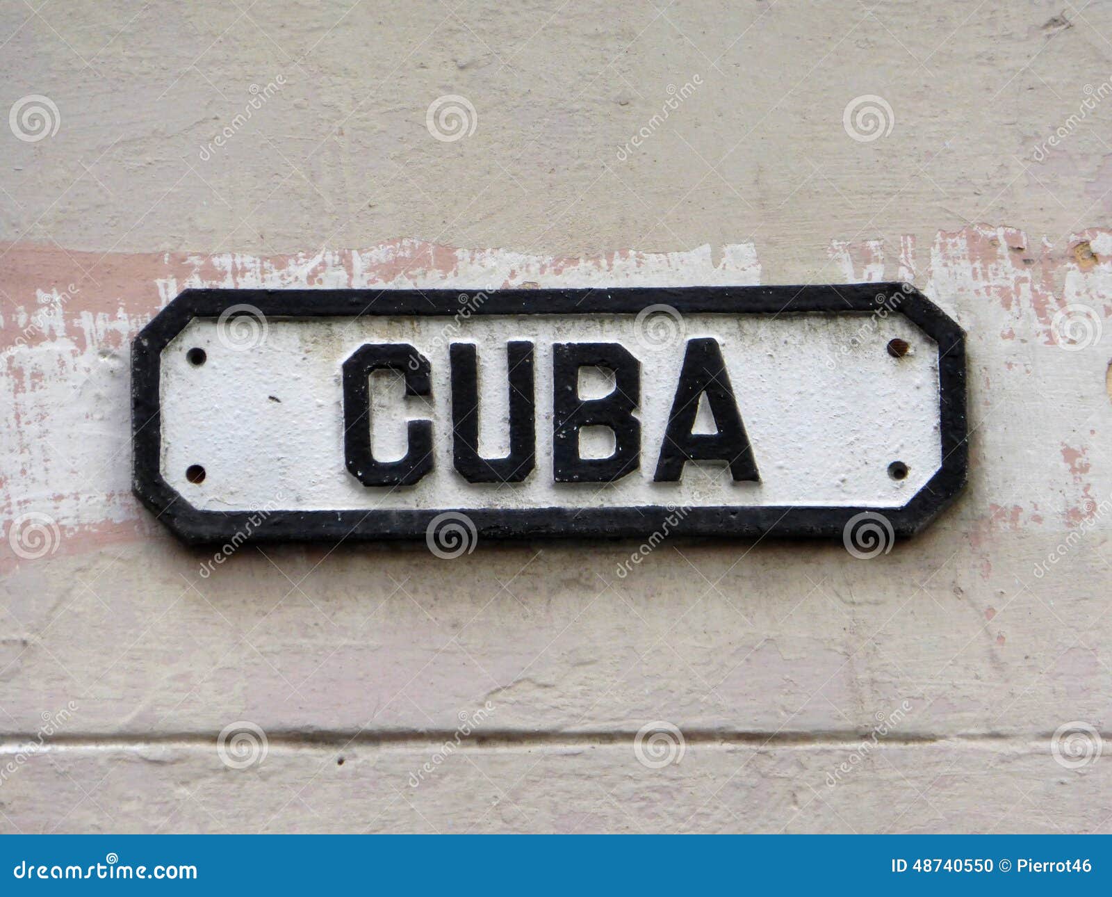 Streetsign at Old Havana in Cuba Stock Photo - Image of sign ...