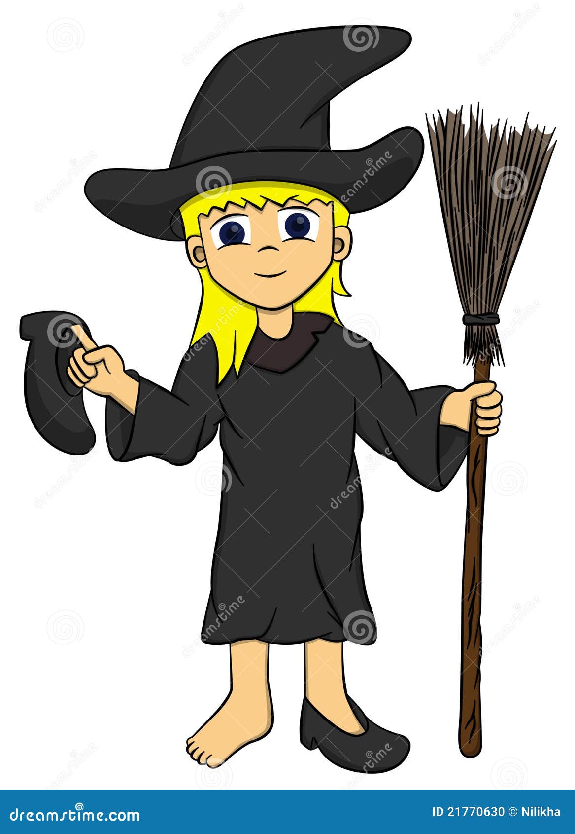 Strega Della Giovane Signora Illustrazione di Stock - Illustrazione di ...