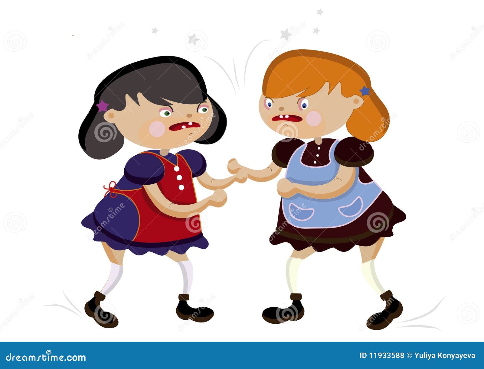 Streit vektor abbildung. Illustration von kämpfen, kindheit - 11933588