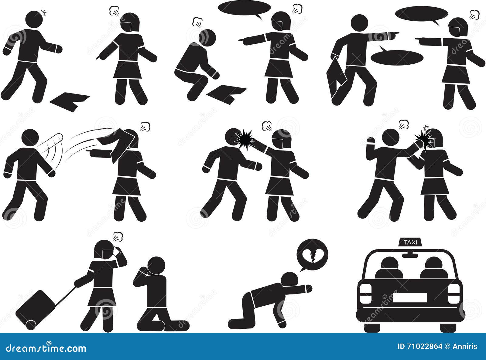 Streit vektor abbildung. Illustration von gebrochen, abbildung - 71022864