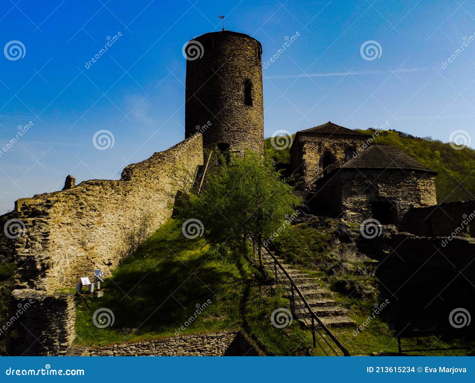 Strekov castle stock photo. Image of hill, monastery - 213615234