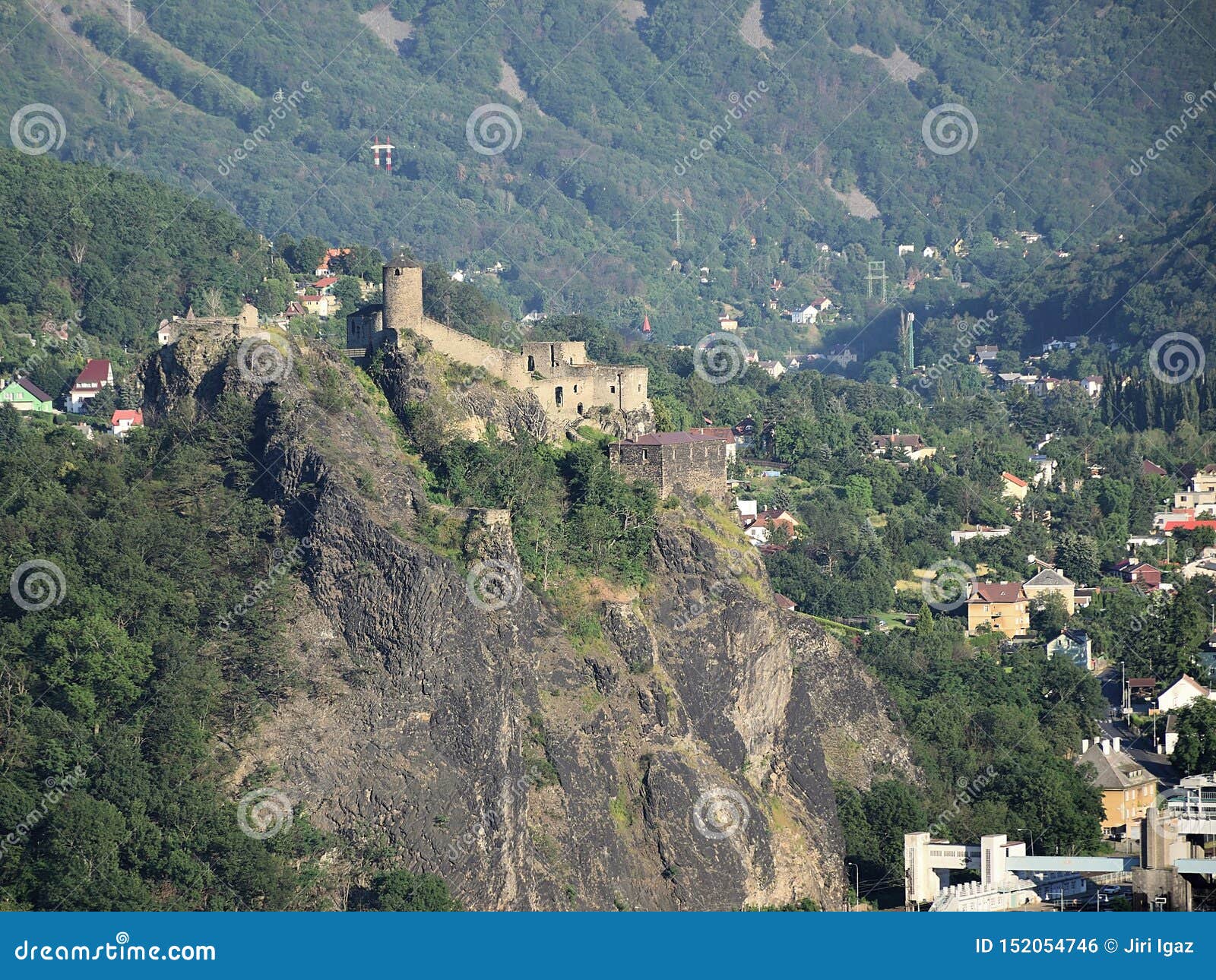 Strekov Castle at Sunset on 24th June 2019 Stock Photo - Image of ...