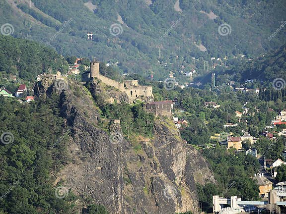 Strekov Castle at Sunset on 24th June 2019 Stock Photo - Image of ...