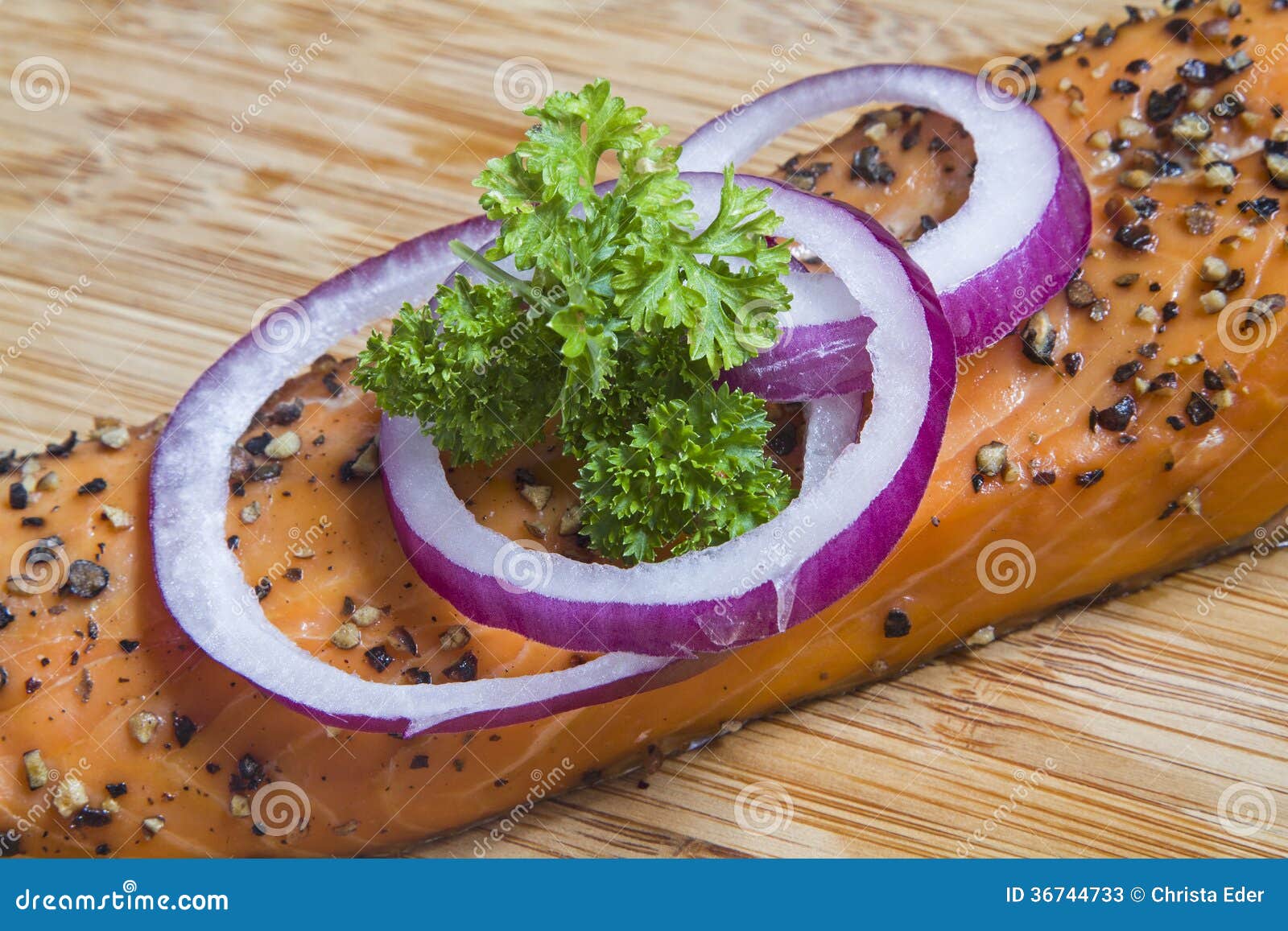 Stremel salmon stock image. Image of fish, onion, specialty - 36744733