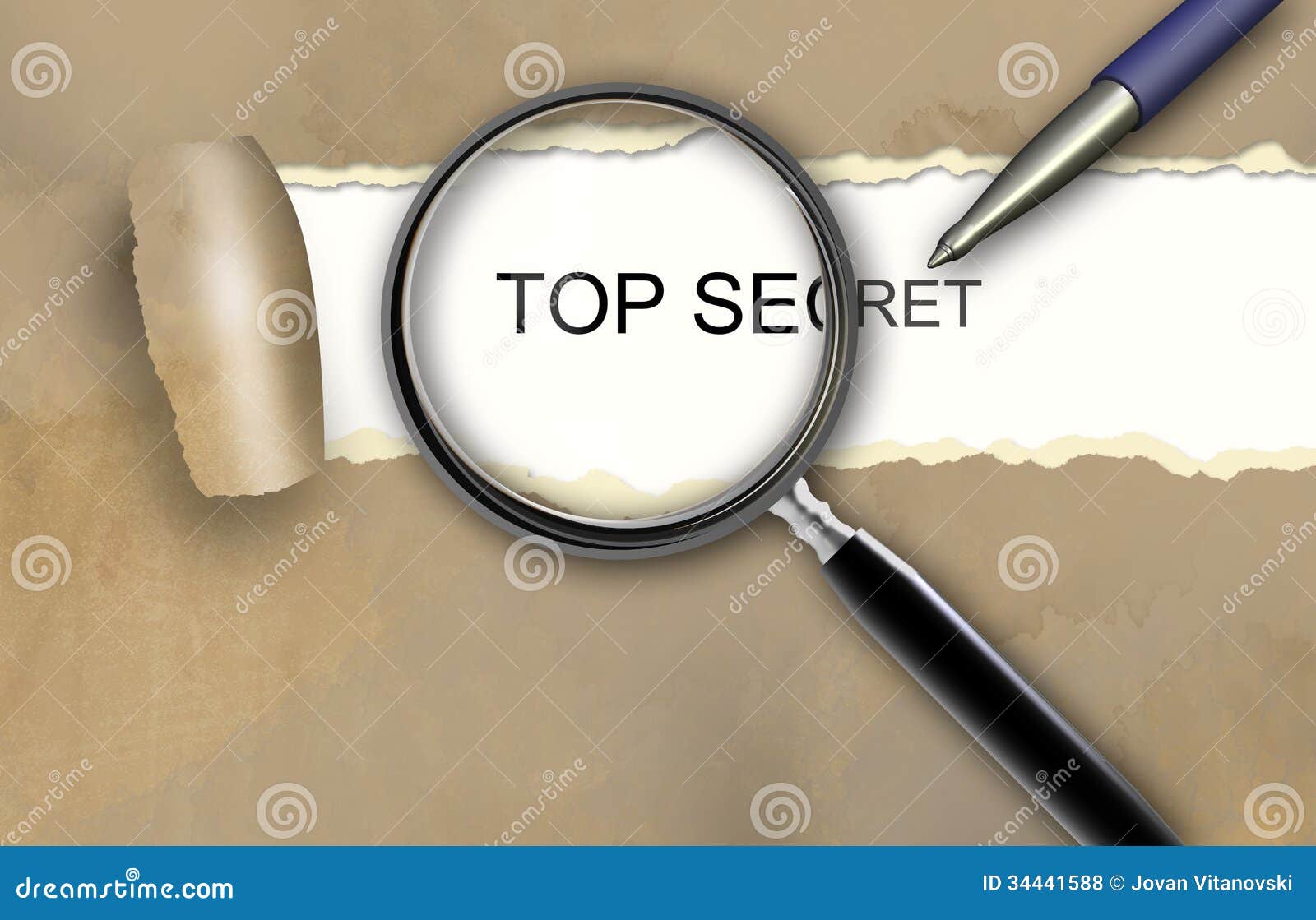 Streng geheim stock abbildung. Illustration von intelligenz - 34441588