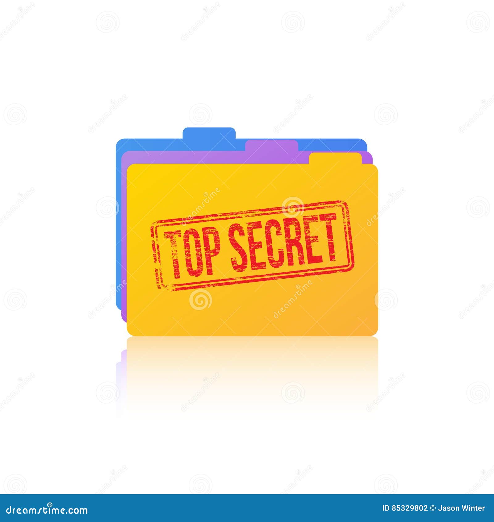 Streng geheim Dateien vektor abbildung. Illustration von privat - 85329802