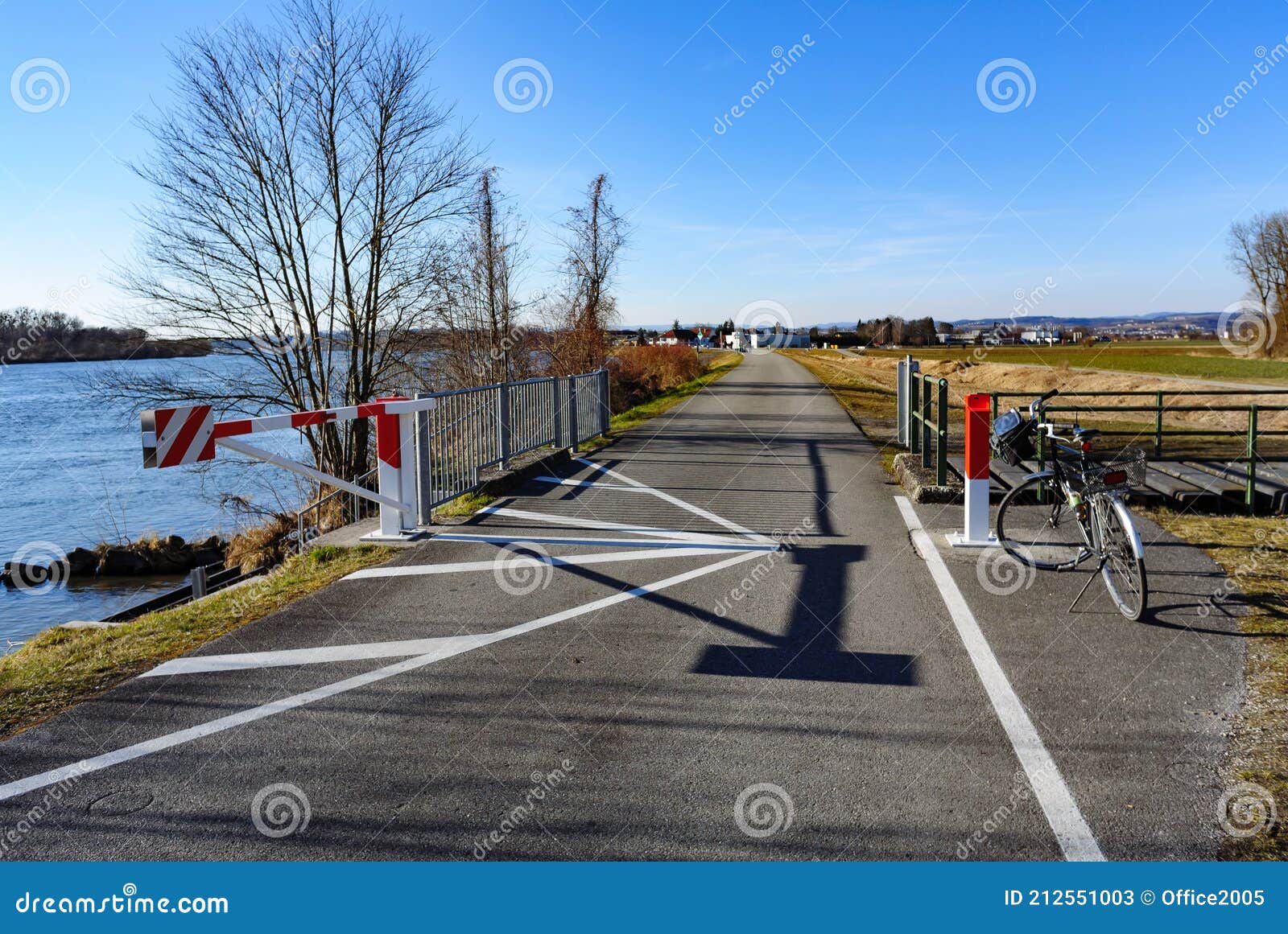 Barrier on a Cycle Path in Austria Stock Image - Image of danger ...