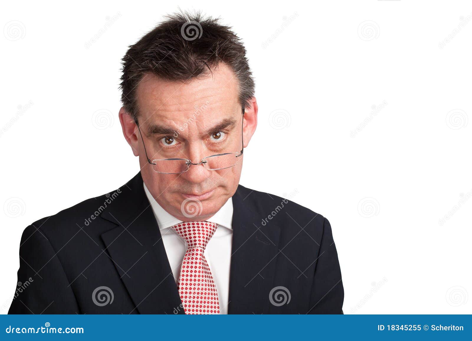 Strenger Geschäftsmann stockbild. Bild von mentor, führung - 18345255