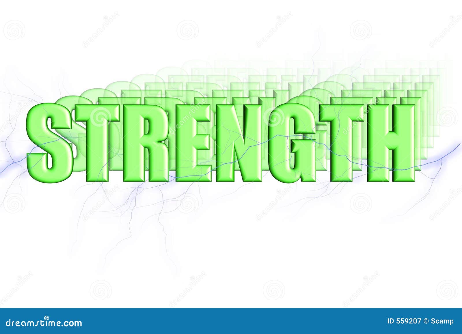 Strength 3D stock illustration. Illustration of mind, technology - 559207