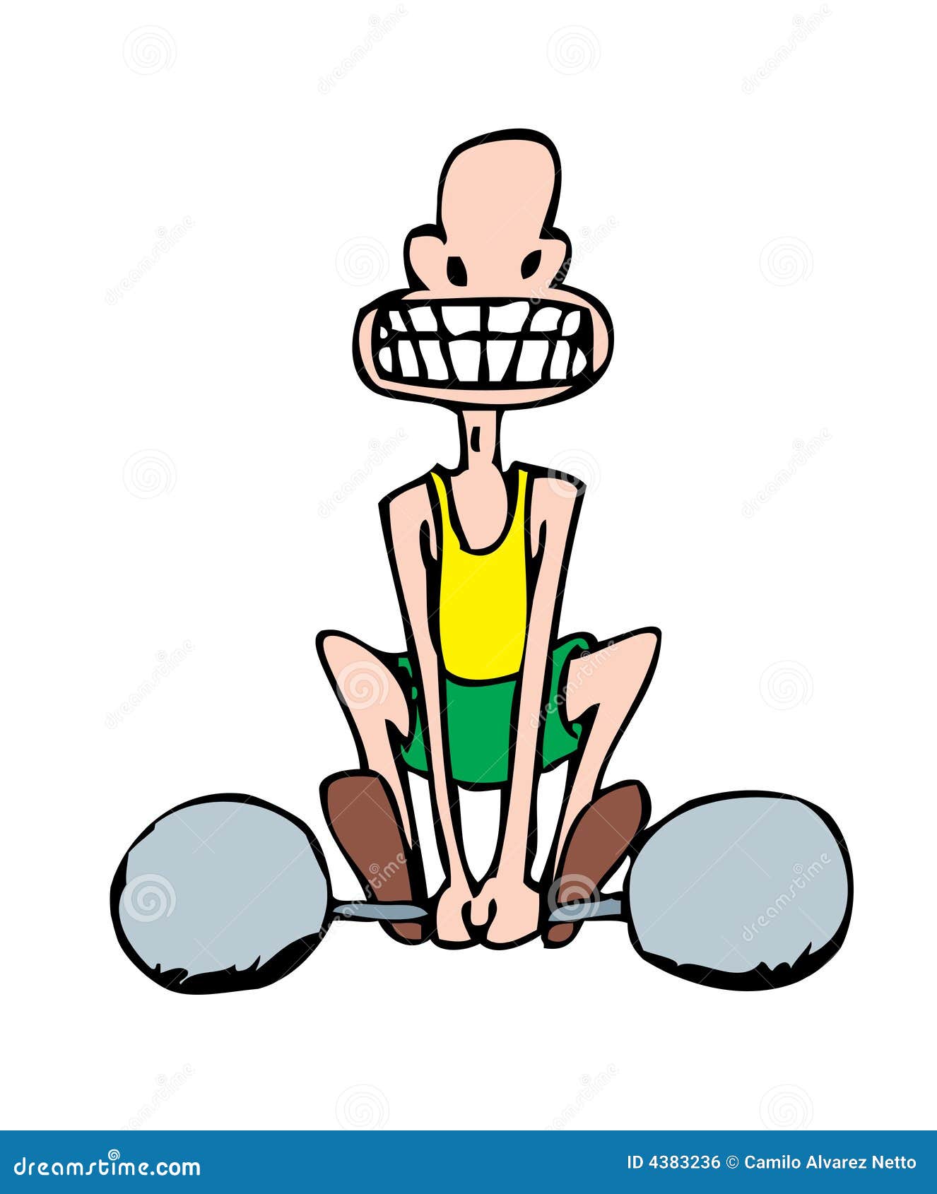 Strength stock vector. Illustration of silly, lifting - 4383236