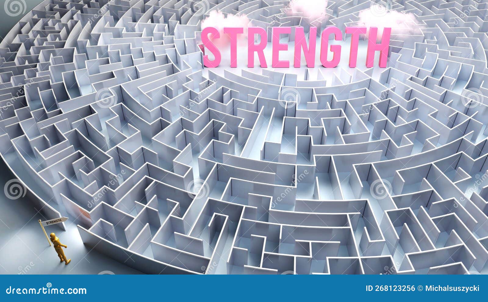 Strength and a Difficult Path To Reach it Stock Illustration ...