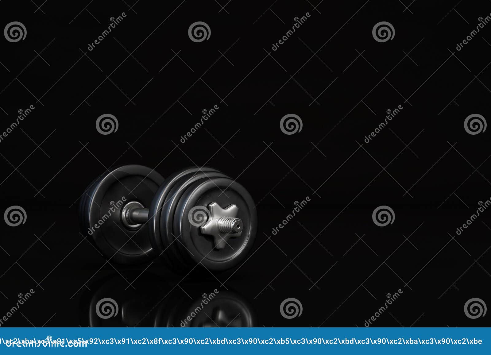 Strength Exercises with a Barbell. the Barbell is Black on a Black ...