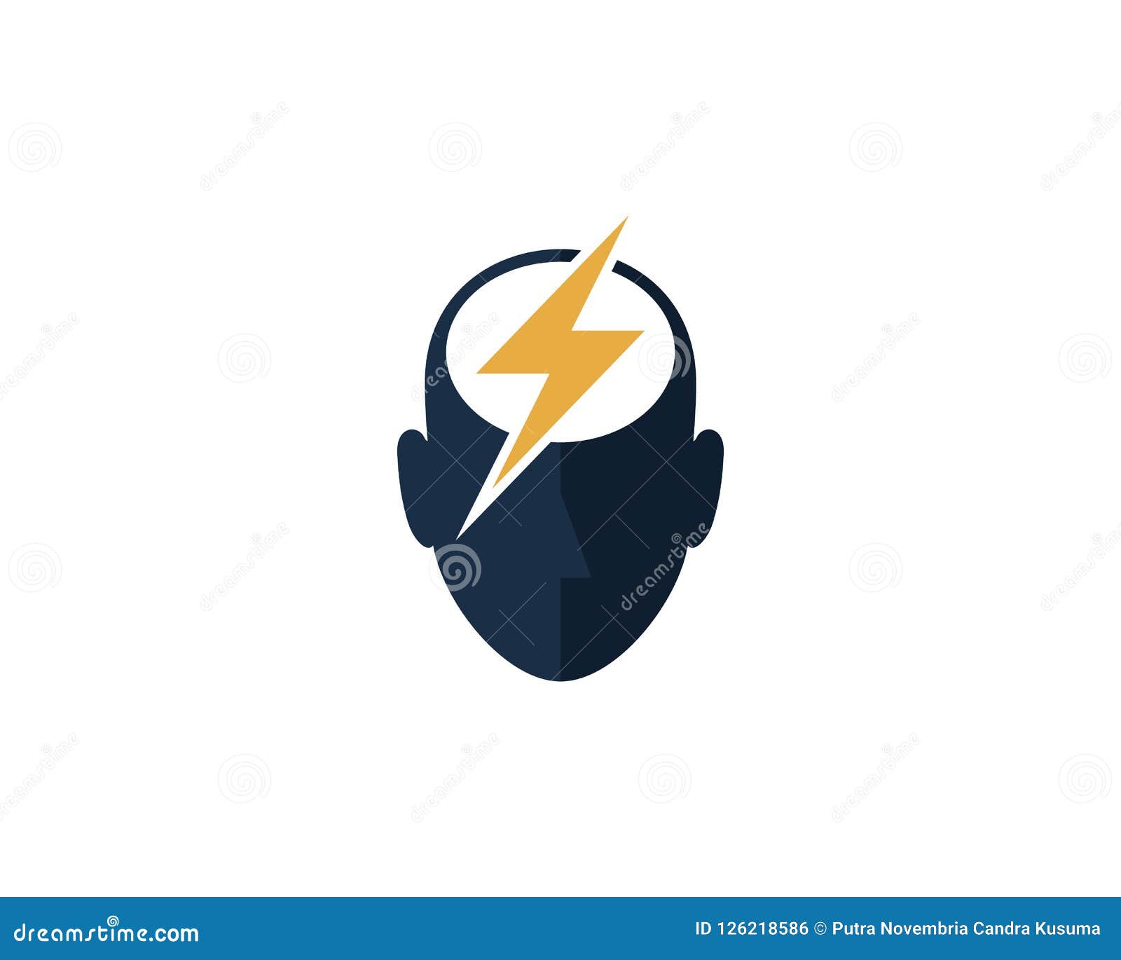 Strength Human Head Logo Icon Design Stock Vector - Illustration of ...