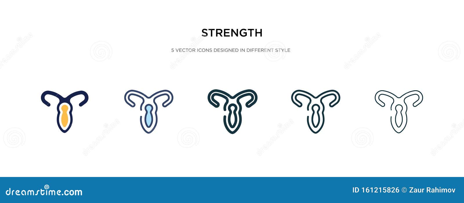 Strength Icon in Different Style Vector Illustration. Two Colored and ...