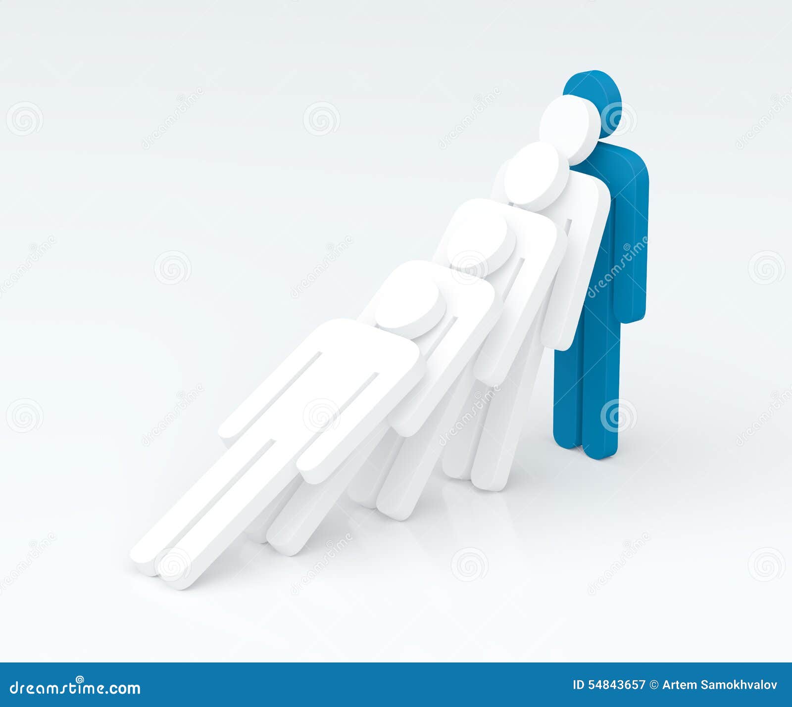 Strength of a Leader Character (leadership Concept) (3D Render) Stock ...