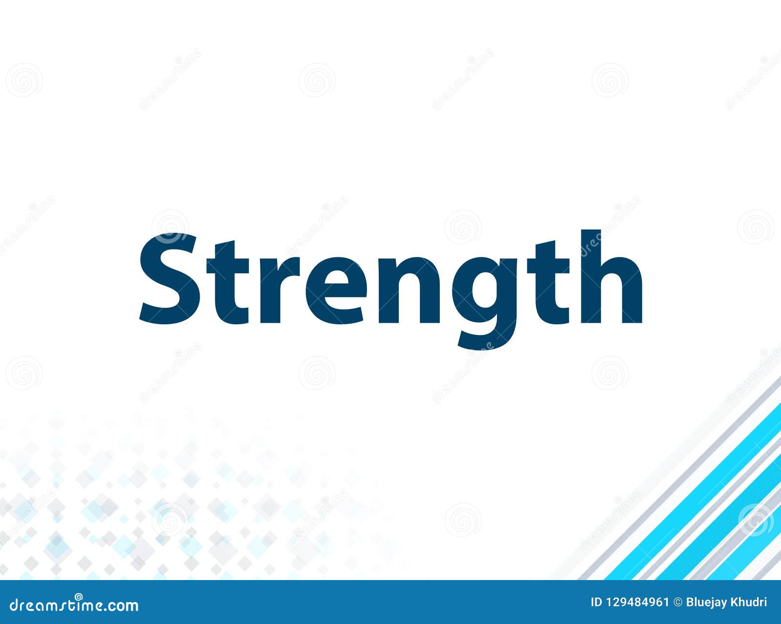 Strength Modern Flat Design Blue Abstract Background Stock Illustration ...