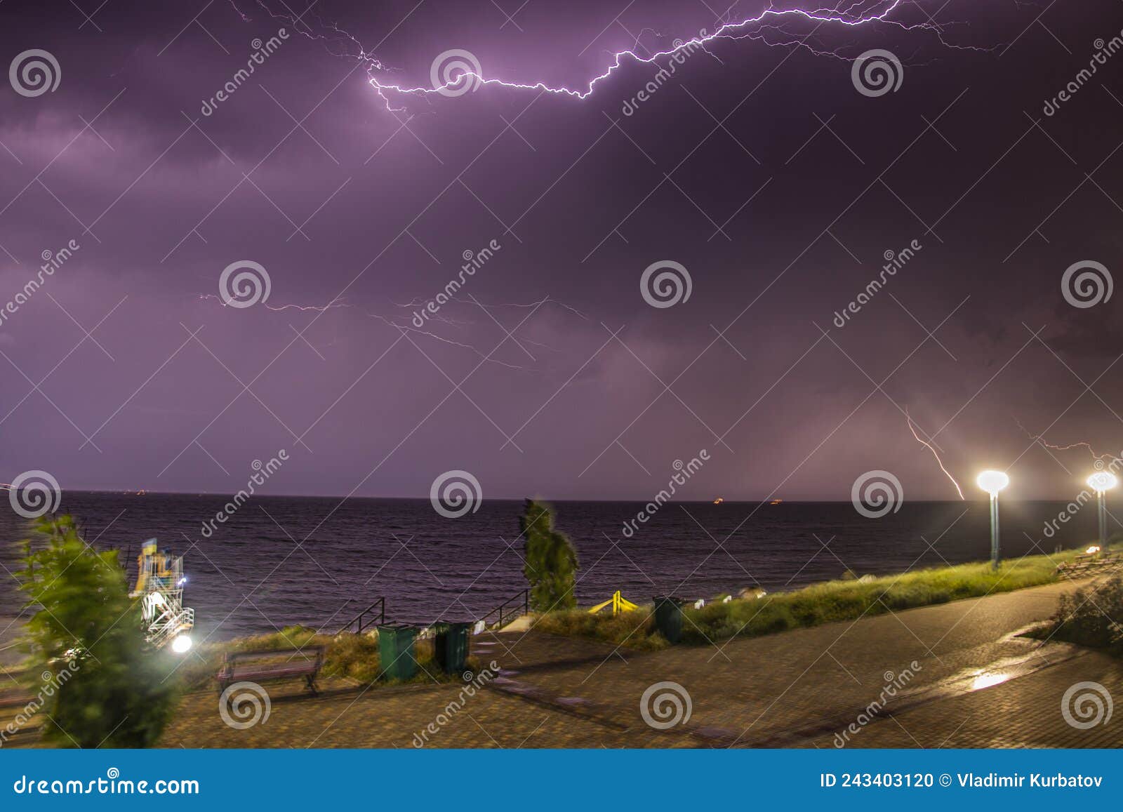 The Strength and Power of Lightning from Nature Stock Photo - Image of ...