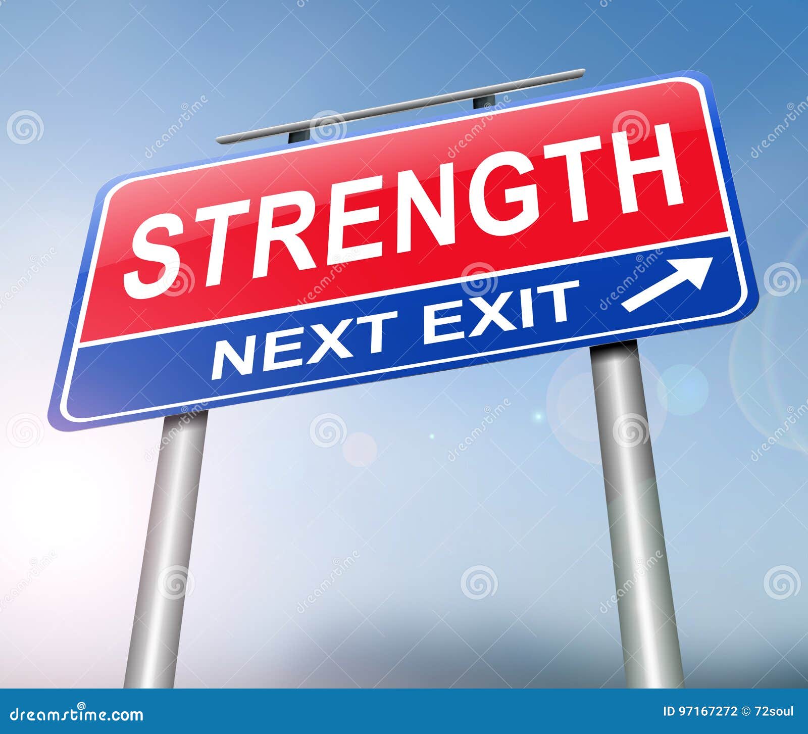 Strength sign concept. stock illustration. Illustration of concept ...