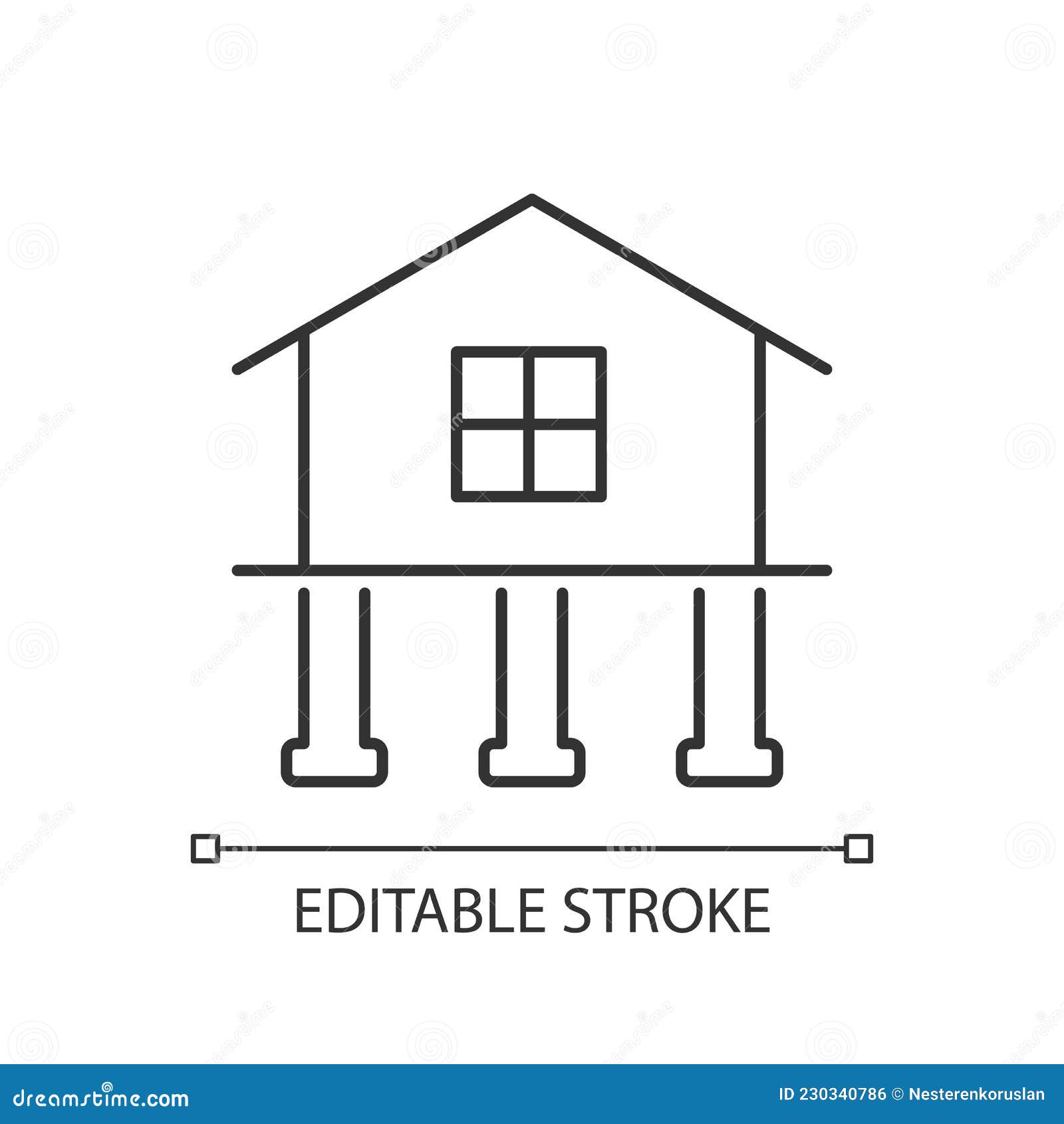 Strength and Stability Linear Icon Stock Vector - Illustration of ...