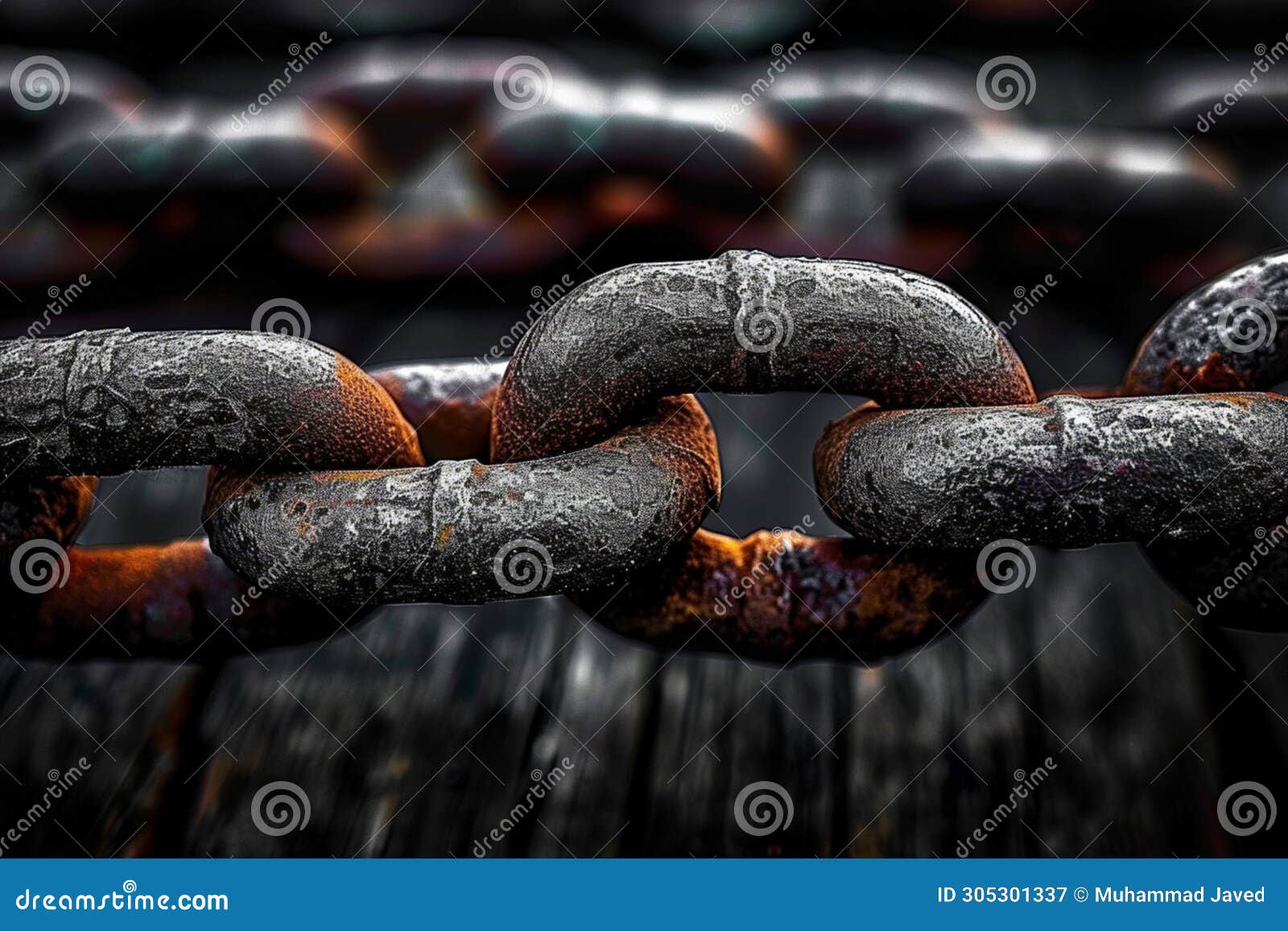 Strength in Teamwork Depicted through Interlocked and Rusty Chains ...