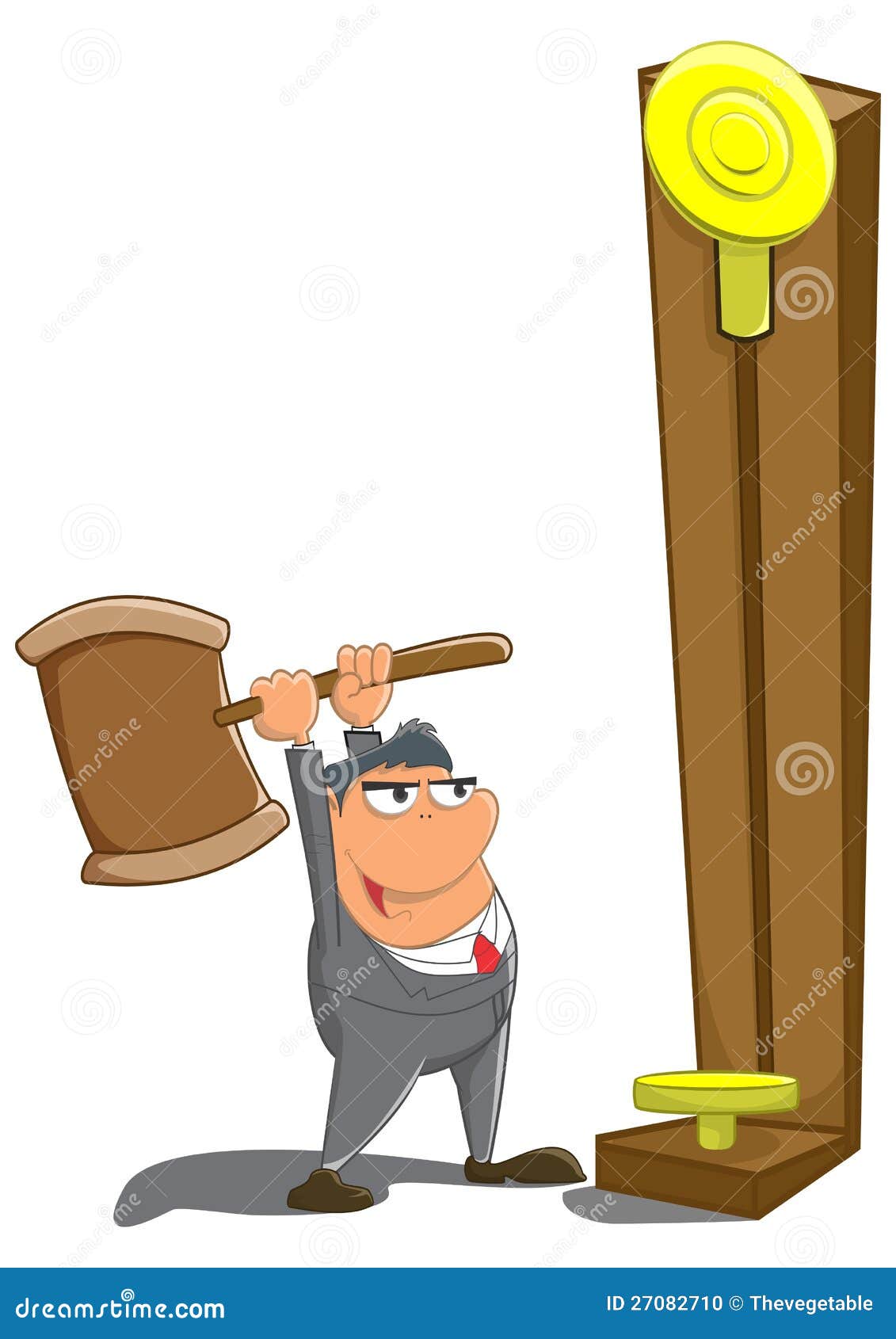 Playing Fair Strength Test Game. Attraction For Measuring Strength ...