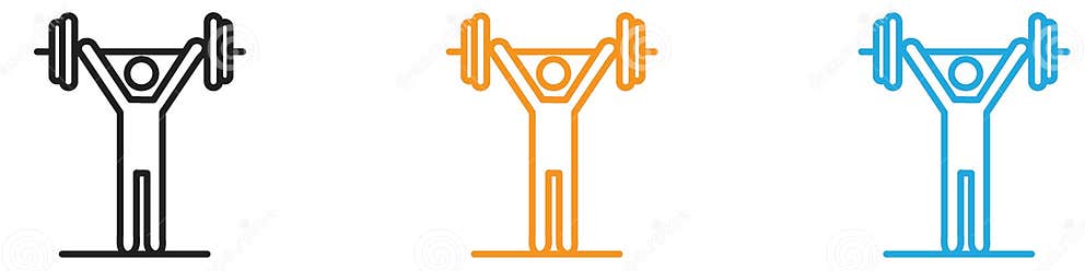 Strength Training Icon Vector Logo Set Collection for Web App Ui Stock ...