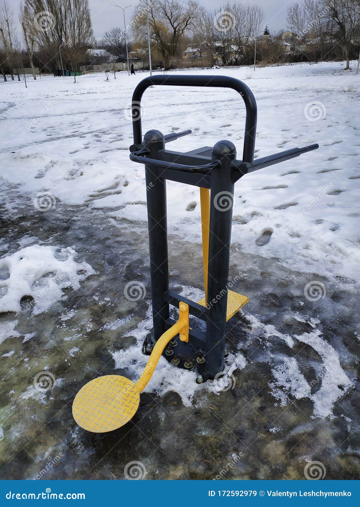 Strength Training in an Open Area of the Park Stock Image - Image of ...