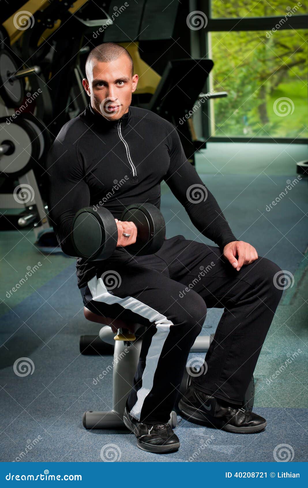 Strength training. stock image. Image of athletic, sport - 40208721