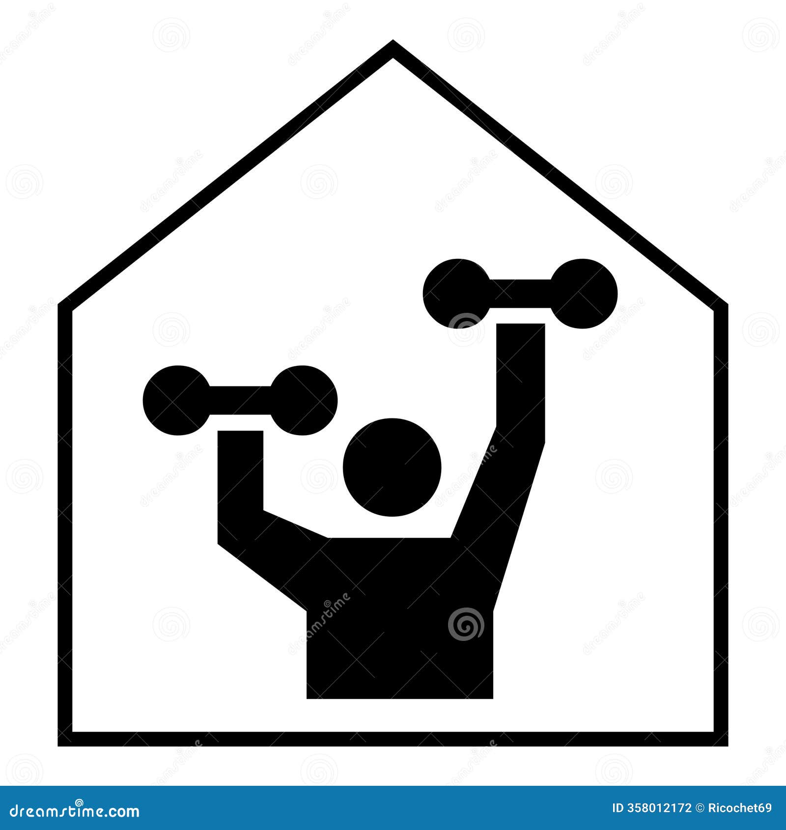 Strength Training Symbol Icon Stock Illustration - Illustration of care ...