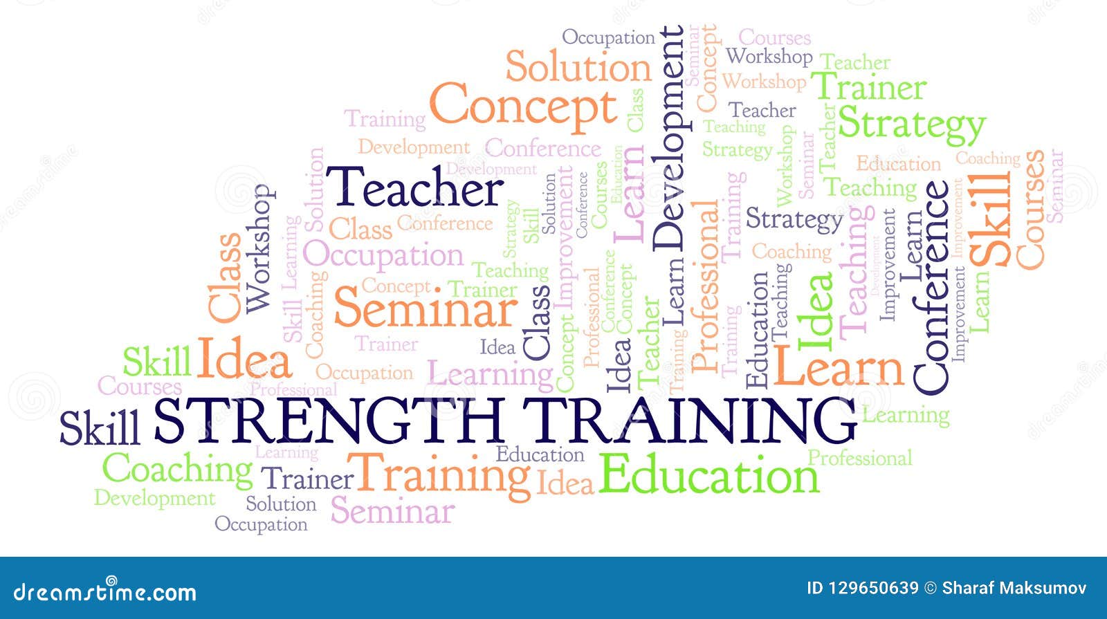 Strength Training Word Cloud. Stock Illustration - Illustration of ...
