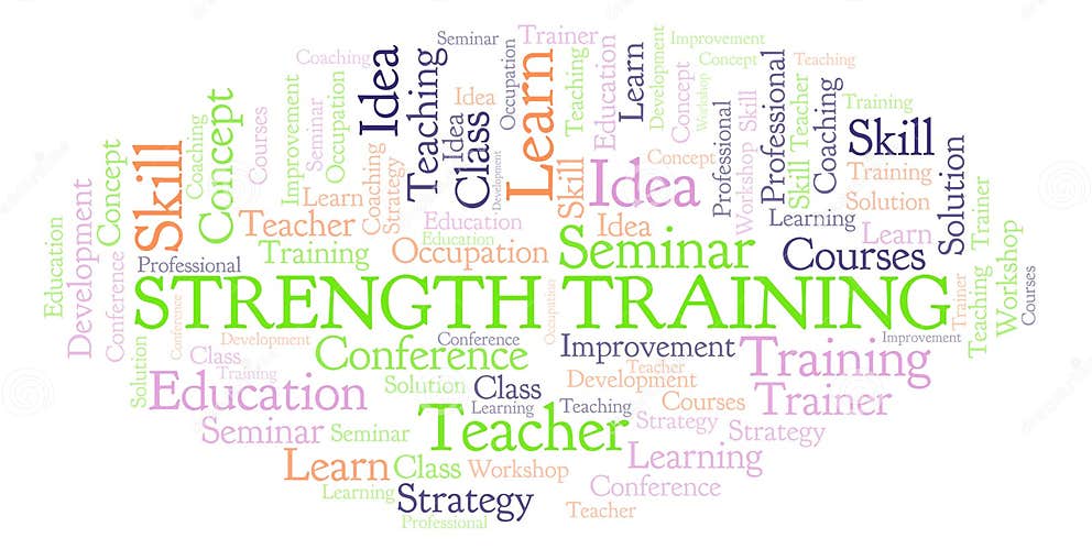 Strength Training Word Cloud. Stock Illustration - Illustration of ...