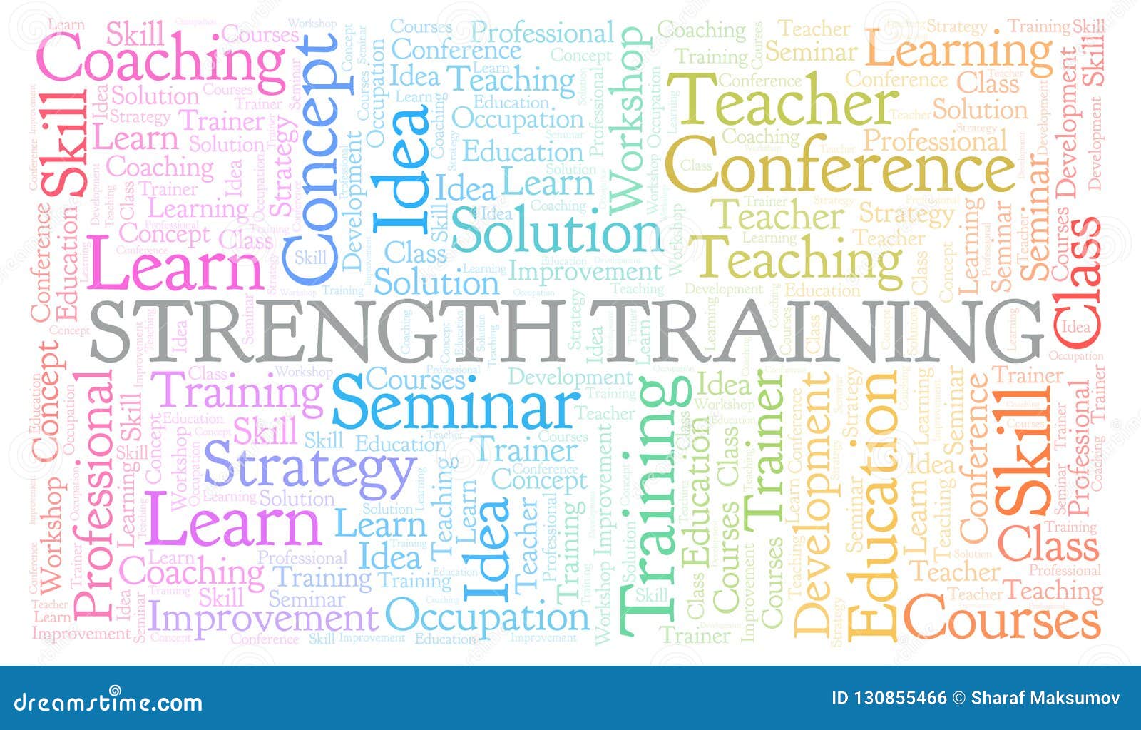 Strength Training Word Cloud. Stock Illustration - Illustration of ...