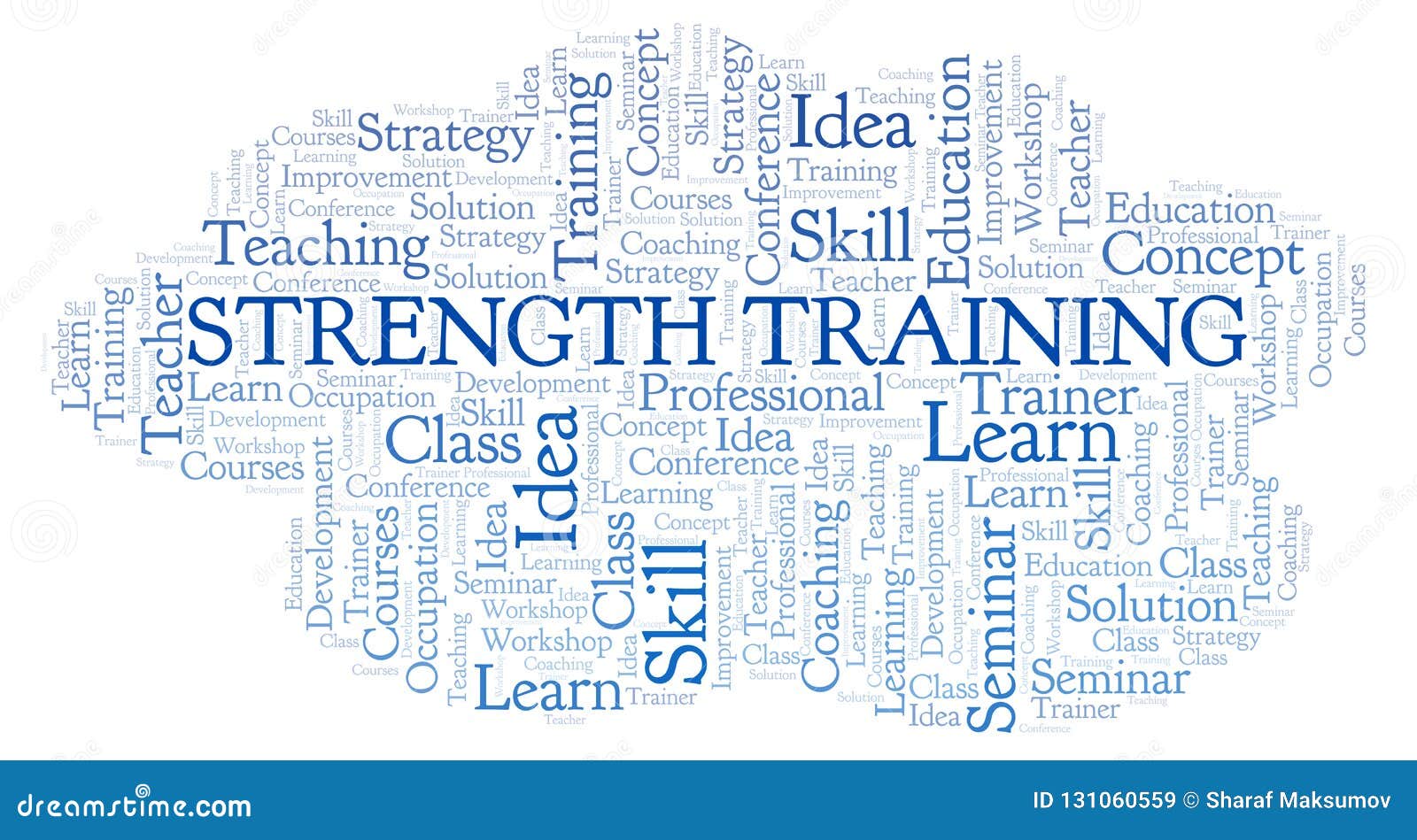 Strength Training Word Cloud. Stock Illustration - Illustration of ...