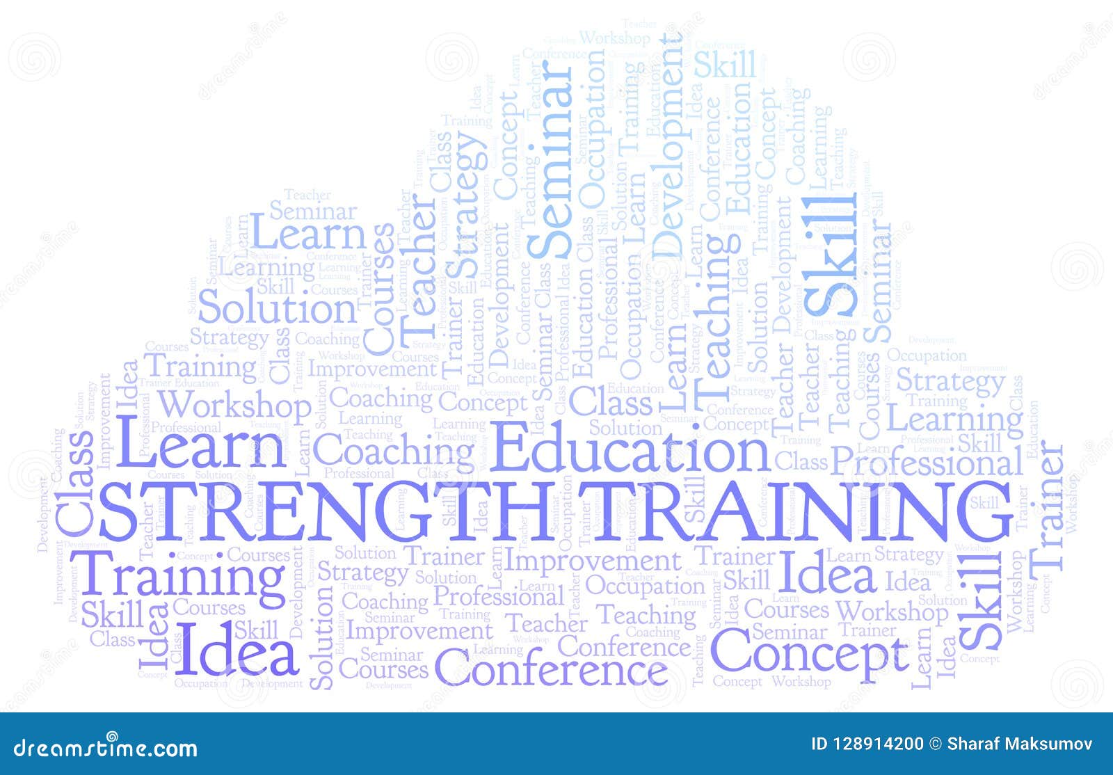Strength Training Word Cloud. Stock Illustration - Illustration of ...