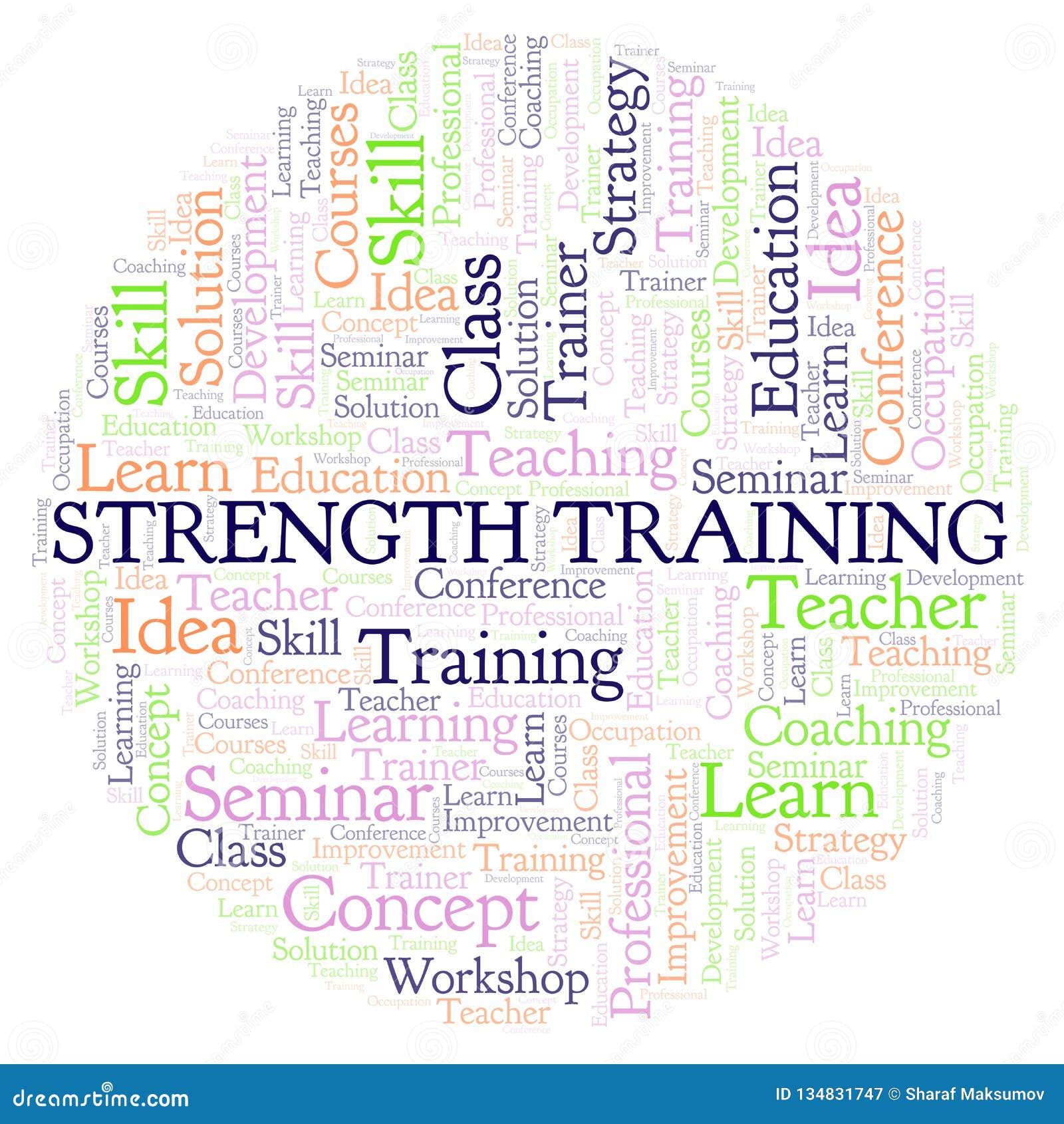 Strength Training Word Cloud Stock Illustration - Illustration of ...