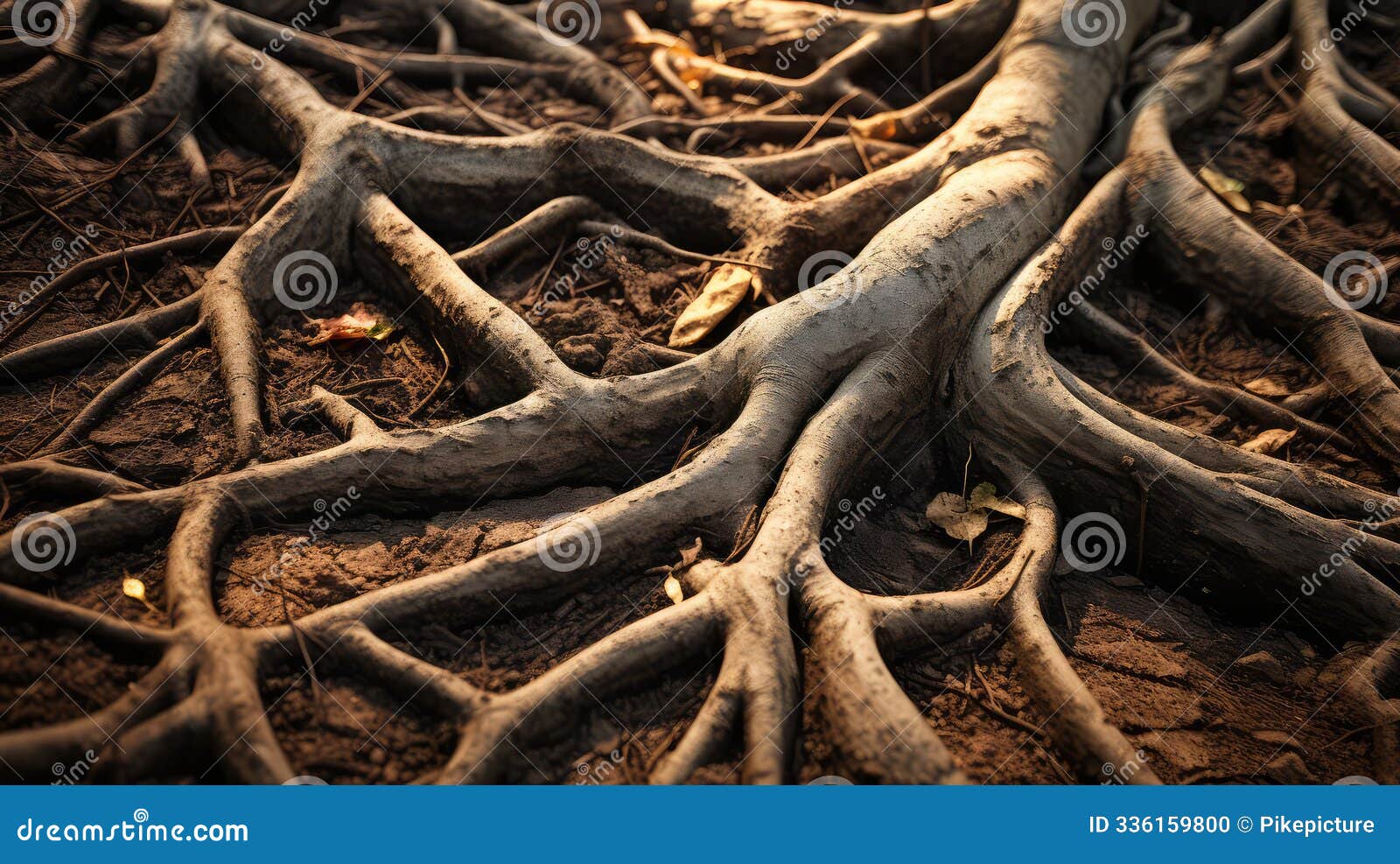 Strength tree roots stock illustration. Illustration of network - 336159800