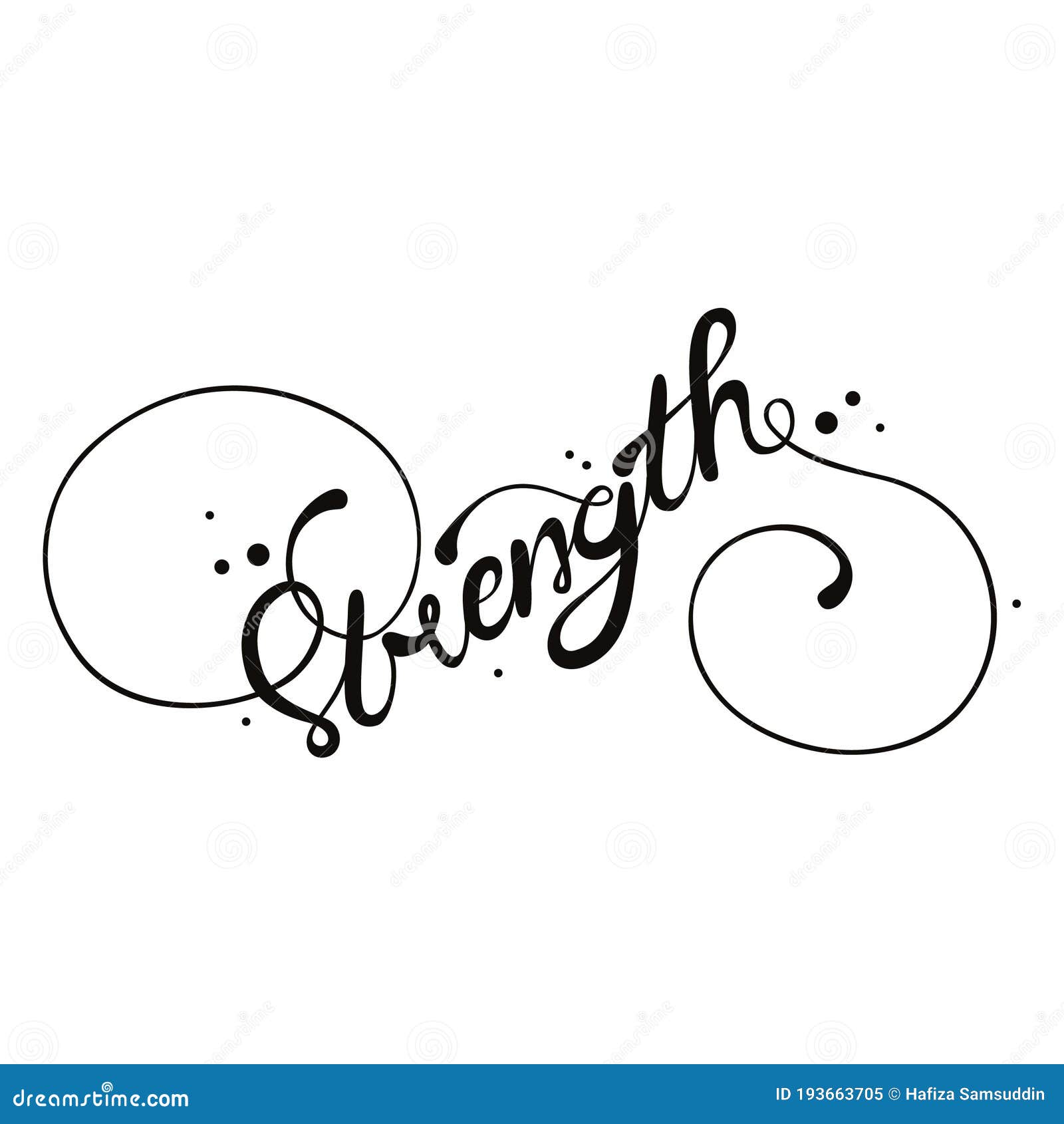 Strength Typography. Vector Illustration Decorative Design Stock Vector ...