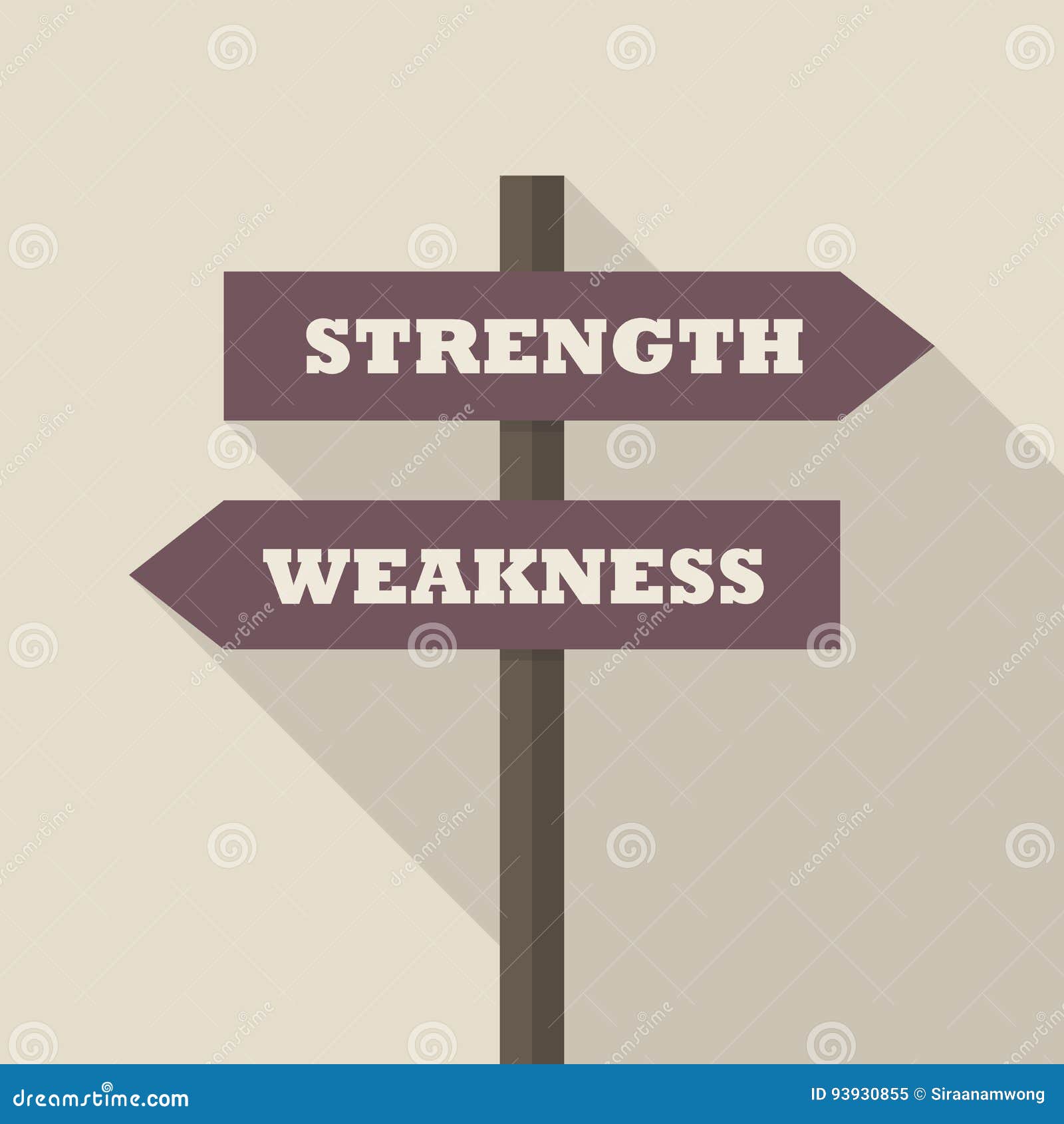 Strength Weakness Signpost Stock Illustrations – 10 Strength Weakness ...