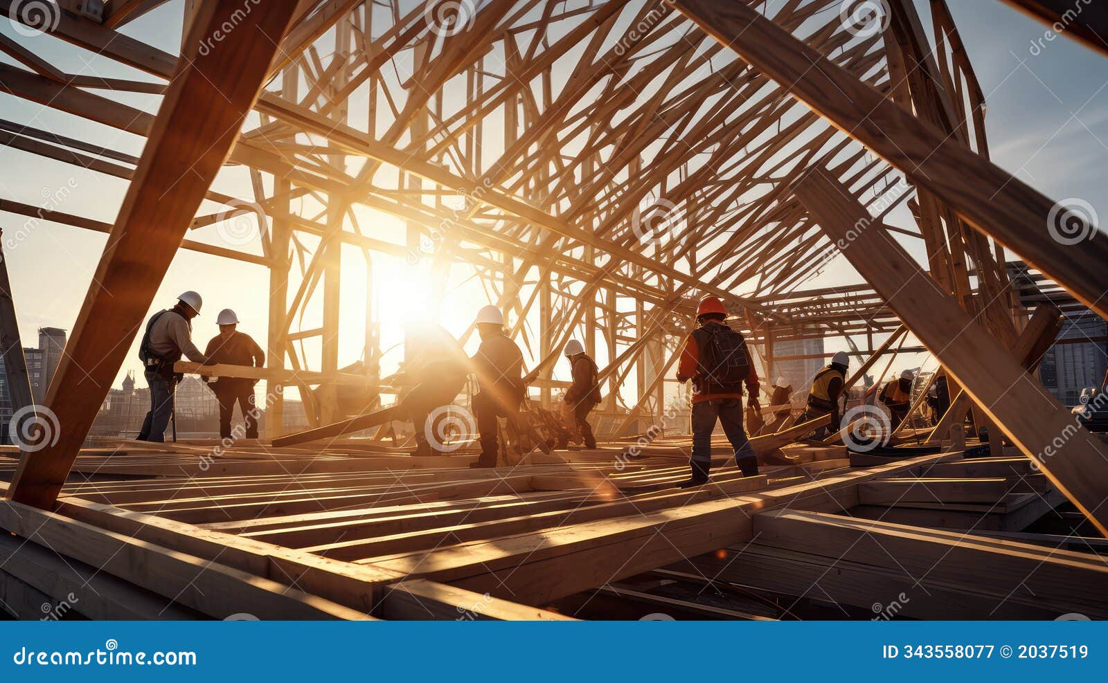 Strength wood truss stock illustration. Illustration of carpentry ...