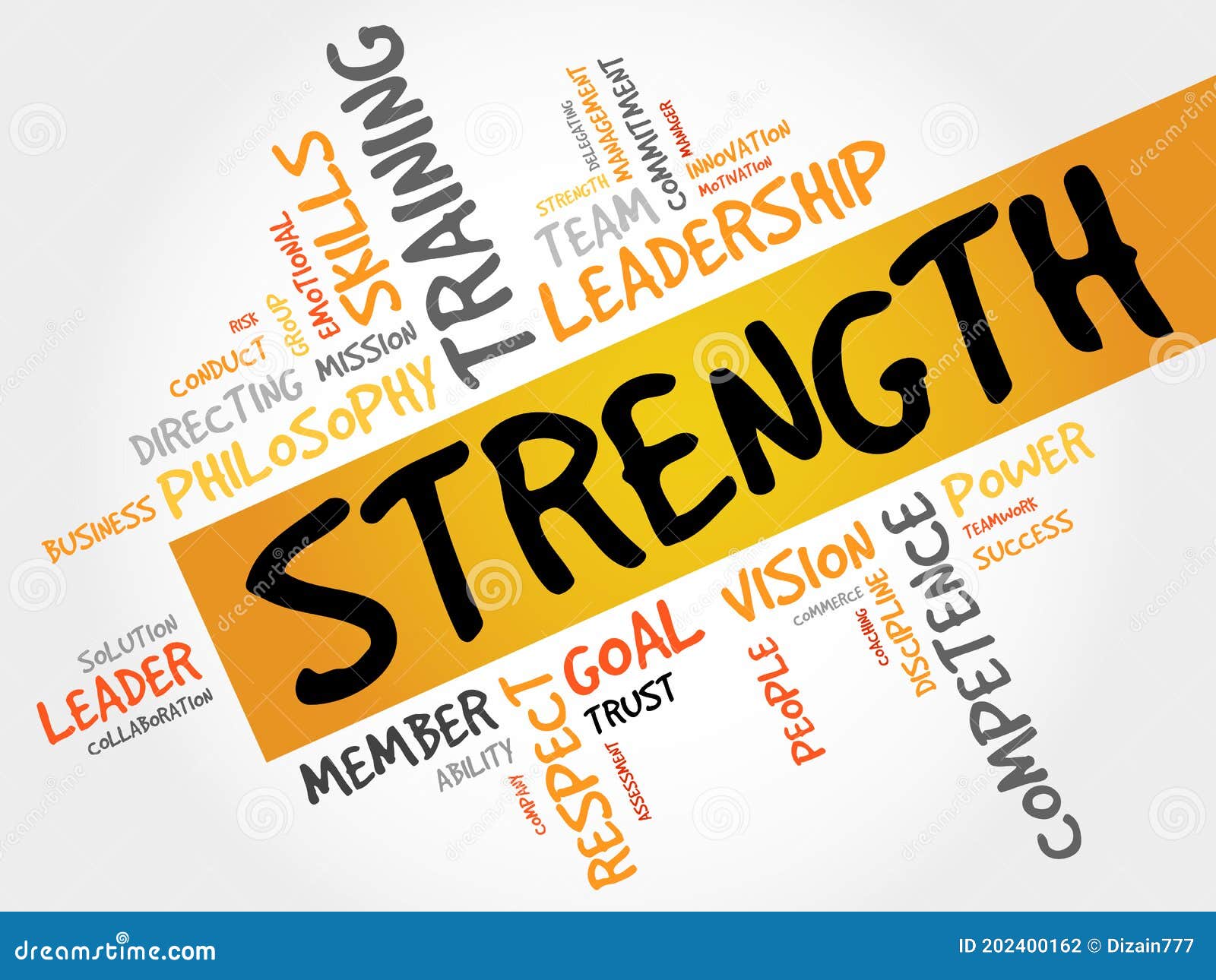 STRENGTH word cloud stock illustration. Illustration of creative ...
