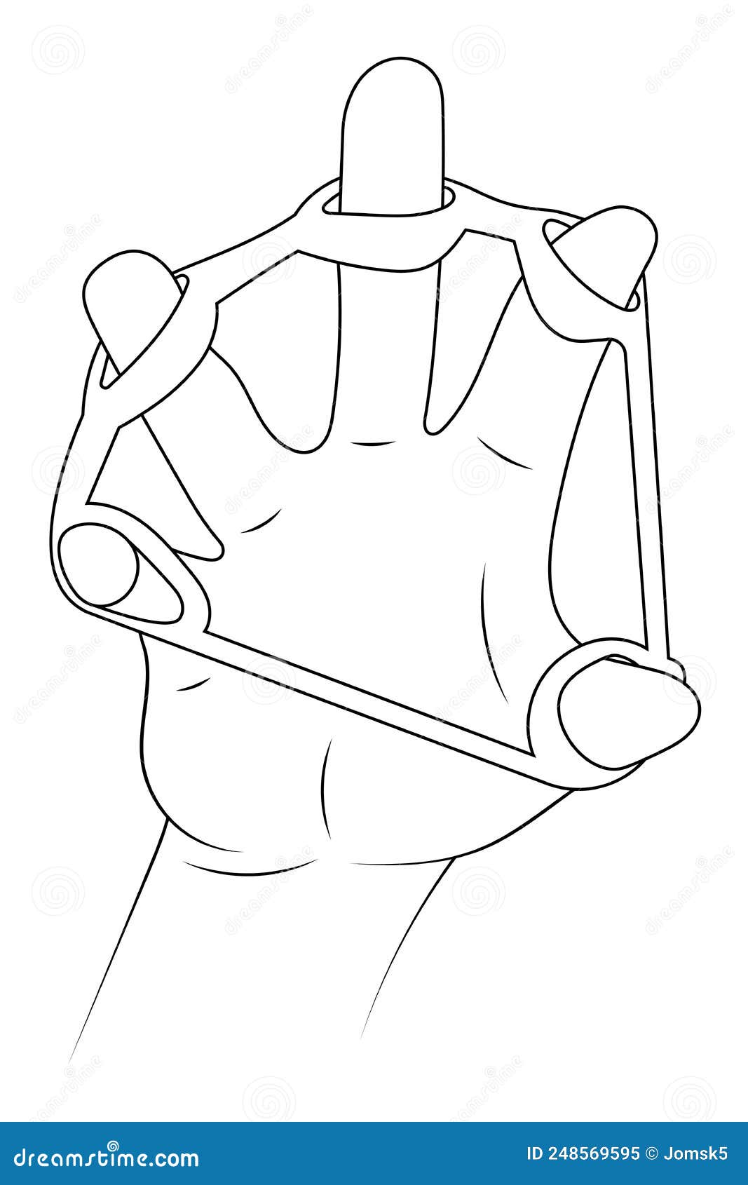 Strengthening Finger Strength Sketch Illustration Stock Vector ...