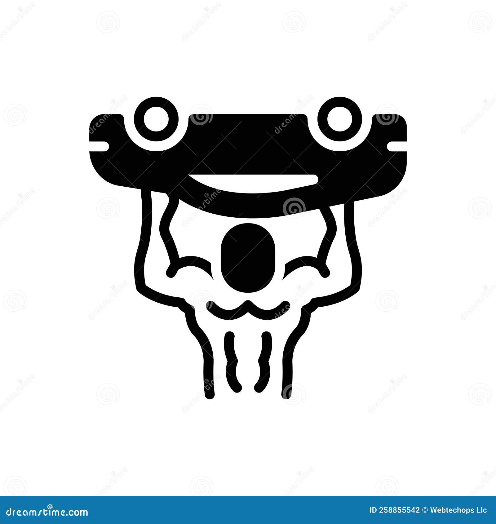 Black Solid Icon for Strengthening, Reinforce and Stiffen Stock Vector ...