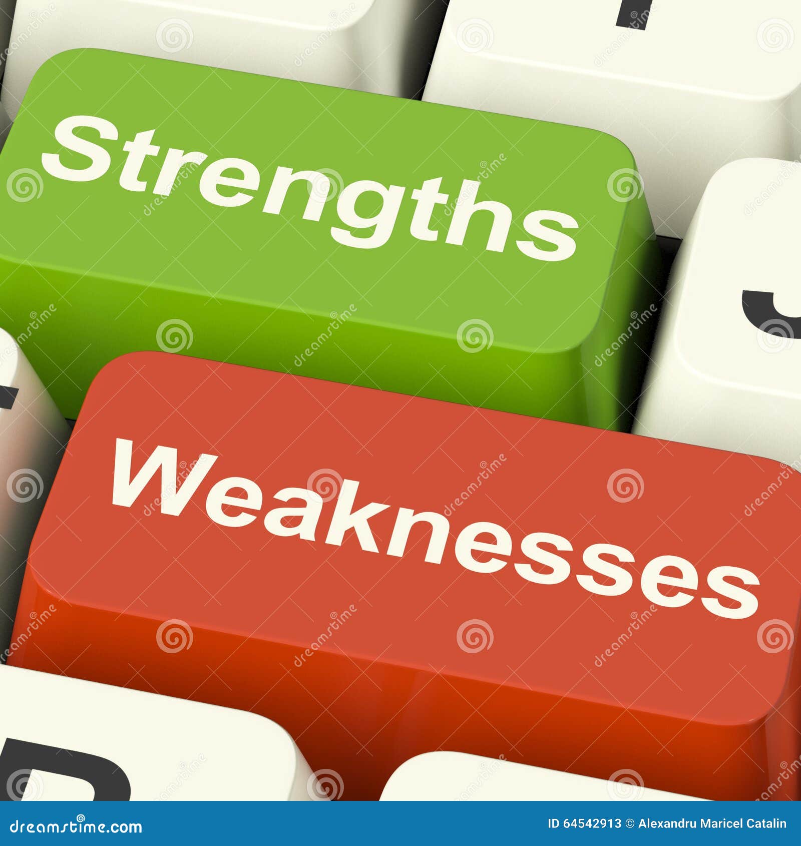 Strengths and Weaknesses Computer Keys Showing Performance or an Stock ... Strengths and Weaknesses Computer Keys Showing Performance or an Stock ...