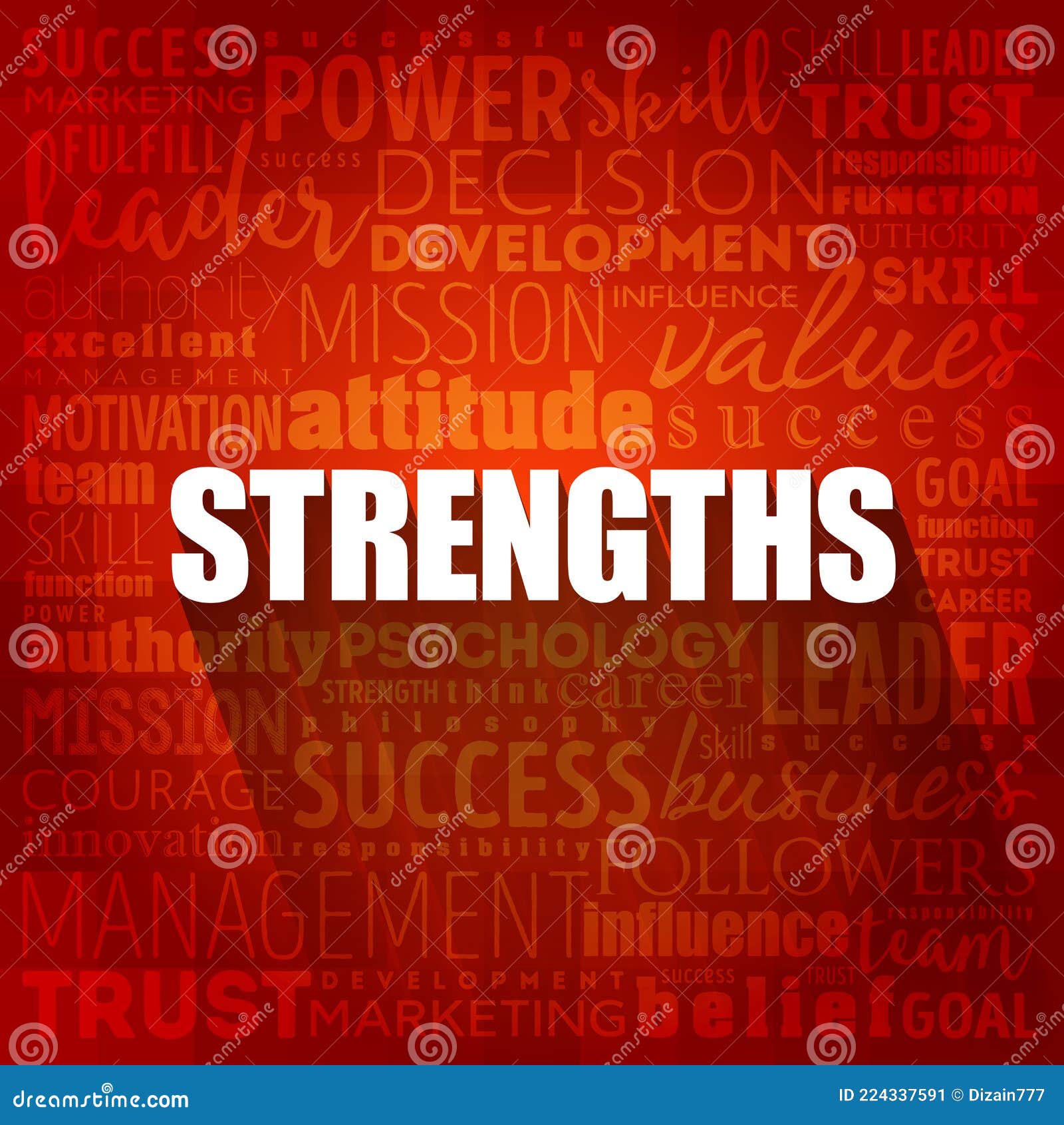 Strengths Word Cloud Collage, Business Concept Background Stock ...